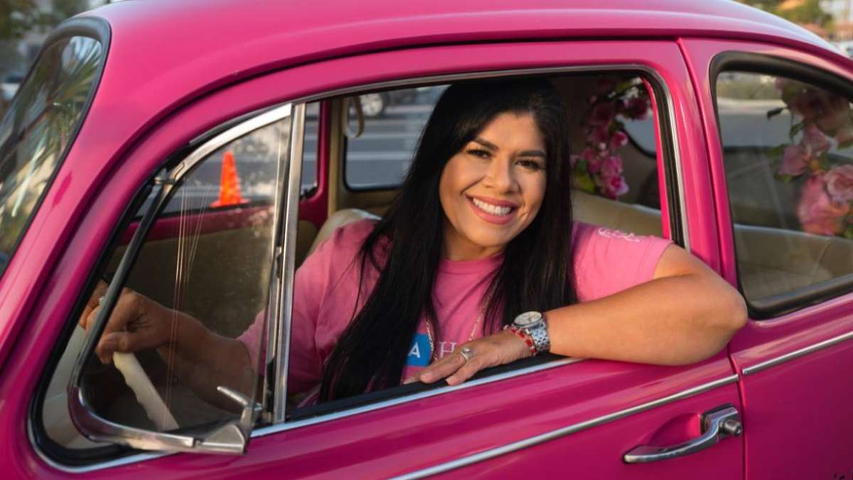 Hot pink VW Beetle used to promote Breast Cancer Awareness in SLO ...