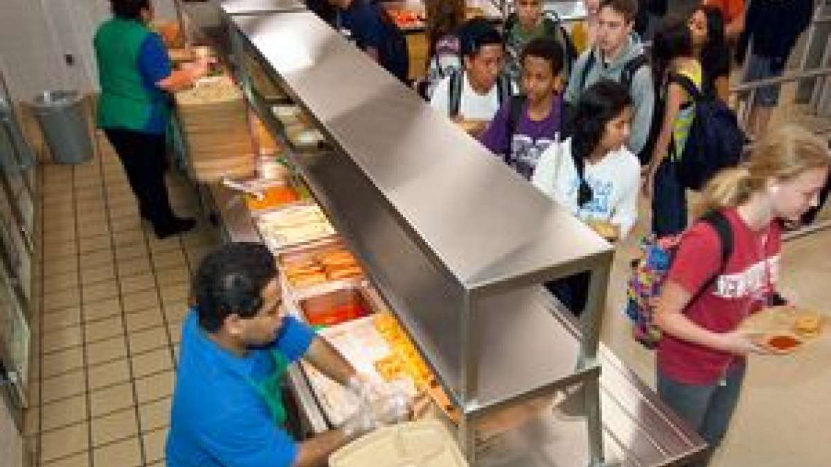 Kids In School Cafeteria