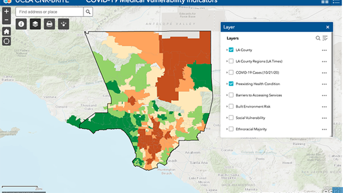 UCLA model ID's areas that should have priority for vaccine, other ...