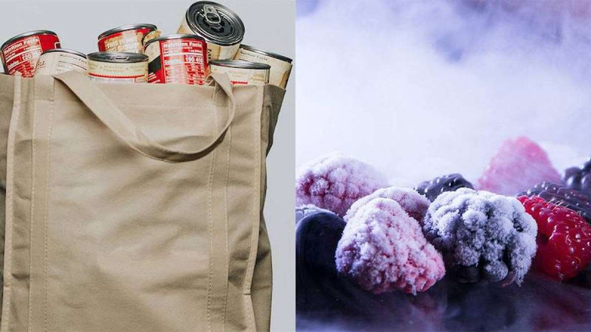 canned and frozen fruits and vegetables