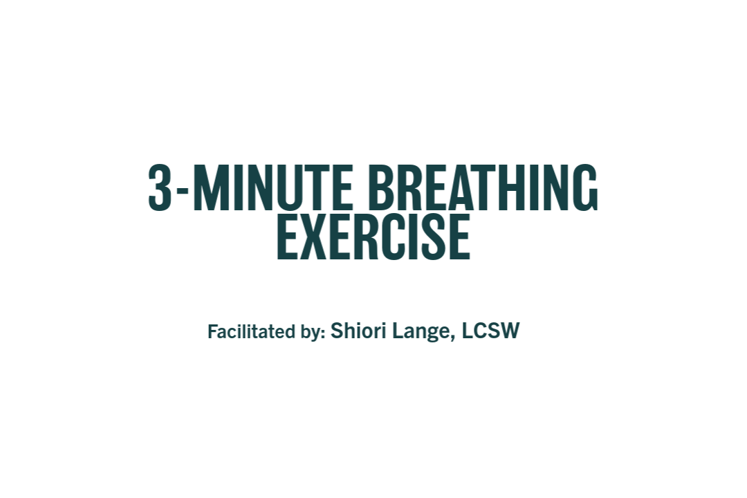 3-Minute Breathing Exercise – Guided Meditation | Simms Mann UCLA ...