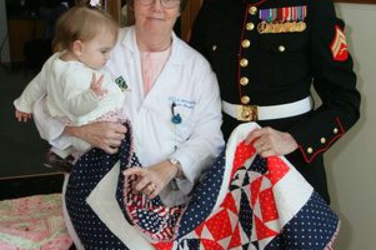 UCLA nurse stitches American quilt to honor burned soldier | UCLA Health