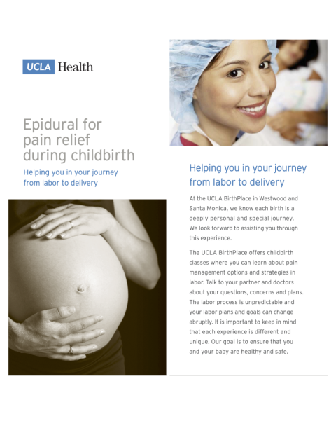Anesthesia for Labor & Delivery - Anesthesiology | UCLA Health