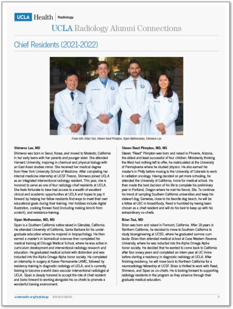 Alumni - Radiology | UCLA Health