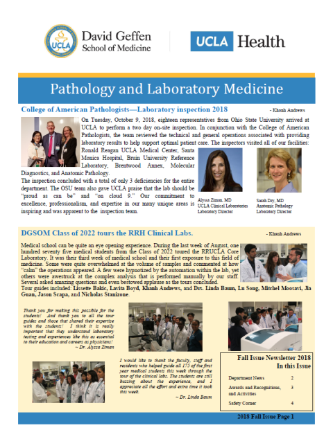 Internal Publications - Pathology | UCLA Health