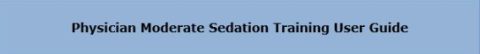 Physician Moderate Sedation - Medical & Professional Staff ...