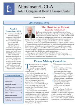 Newsletters - Adult Congenital Heart Disease | UCLA Health