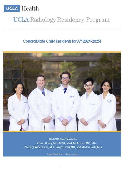 Meet Our Chief Residents - Radiology | UCLA Health