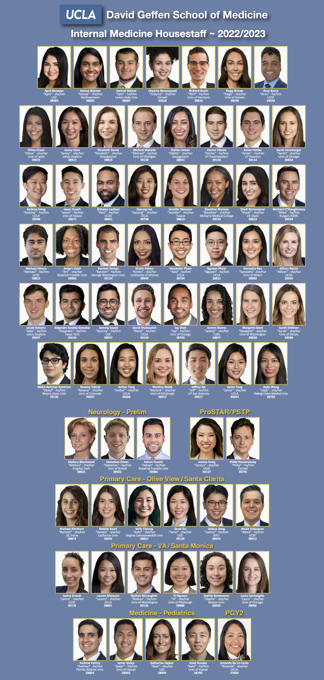 Current Residents - Internal Medicine Residency Program | UCLA Health