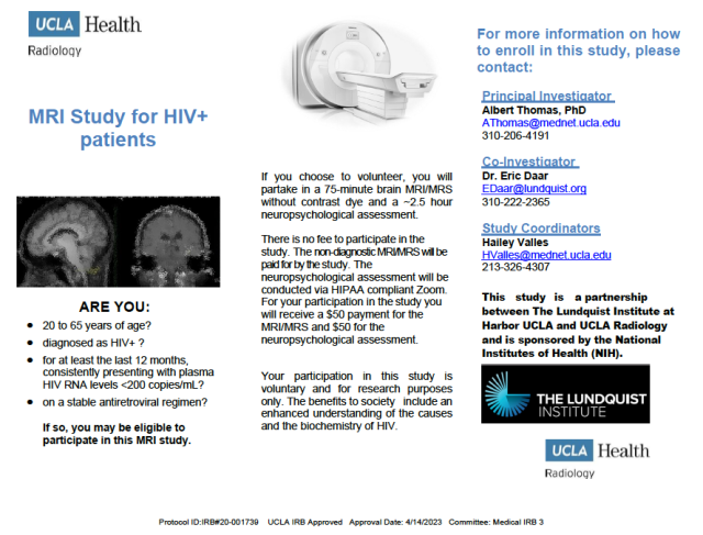 RSVP - MRI Study - CARE Center | UCLA Health