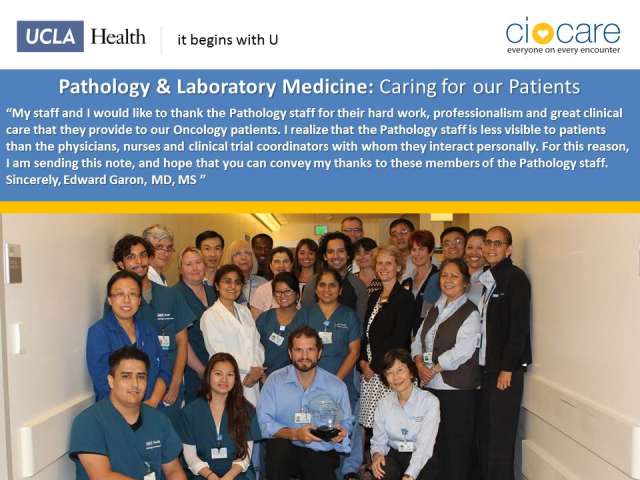 CICARE Team Award - Pathology | UCLA Health