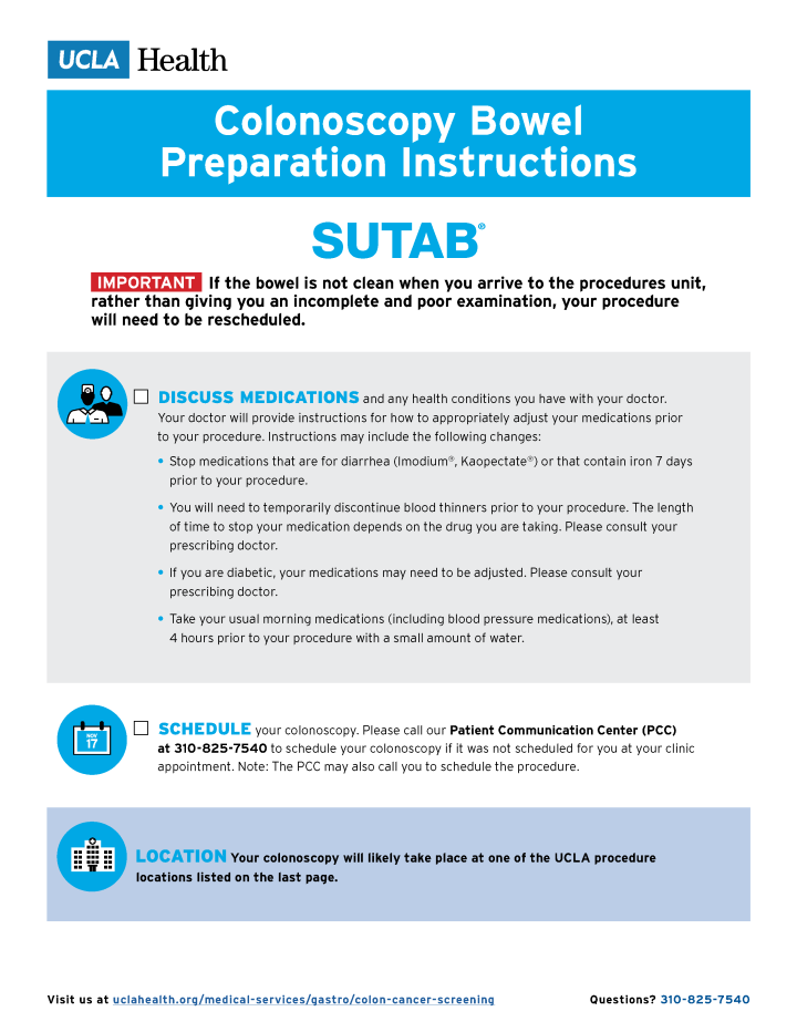 Colonoscopy Prep - Colorectal Cancer Screening | UCLA Health Jonsson ...