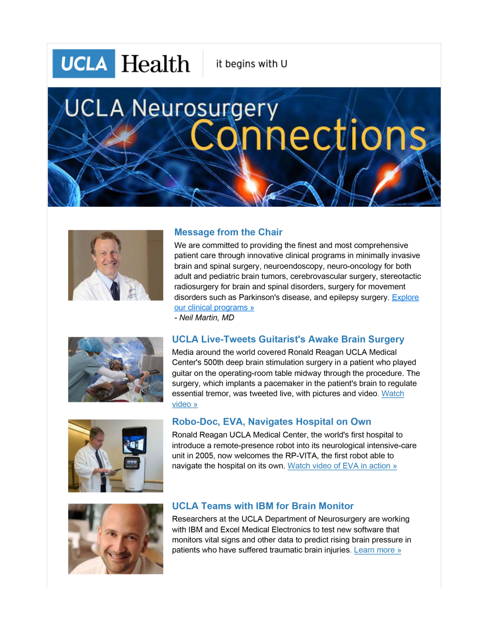 eNewsletters - Neurosurgery | UCLA Health