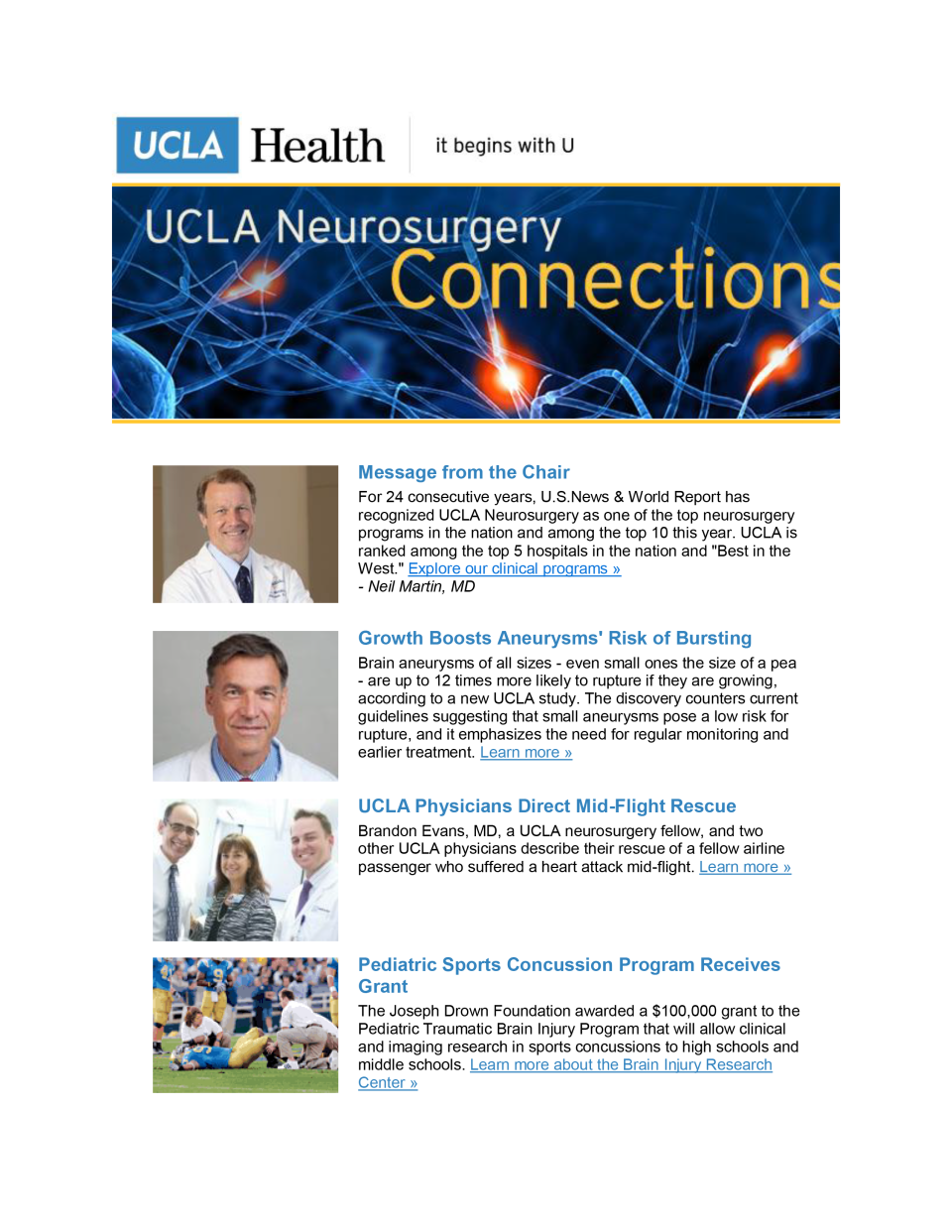 eNewsletters - Neurosurgery | UCLA Health