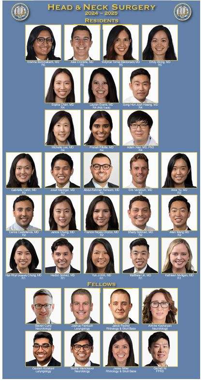 Current Resident Roster - Head & Neck Surgery | UCLA Health