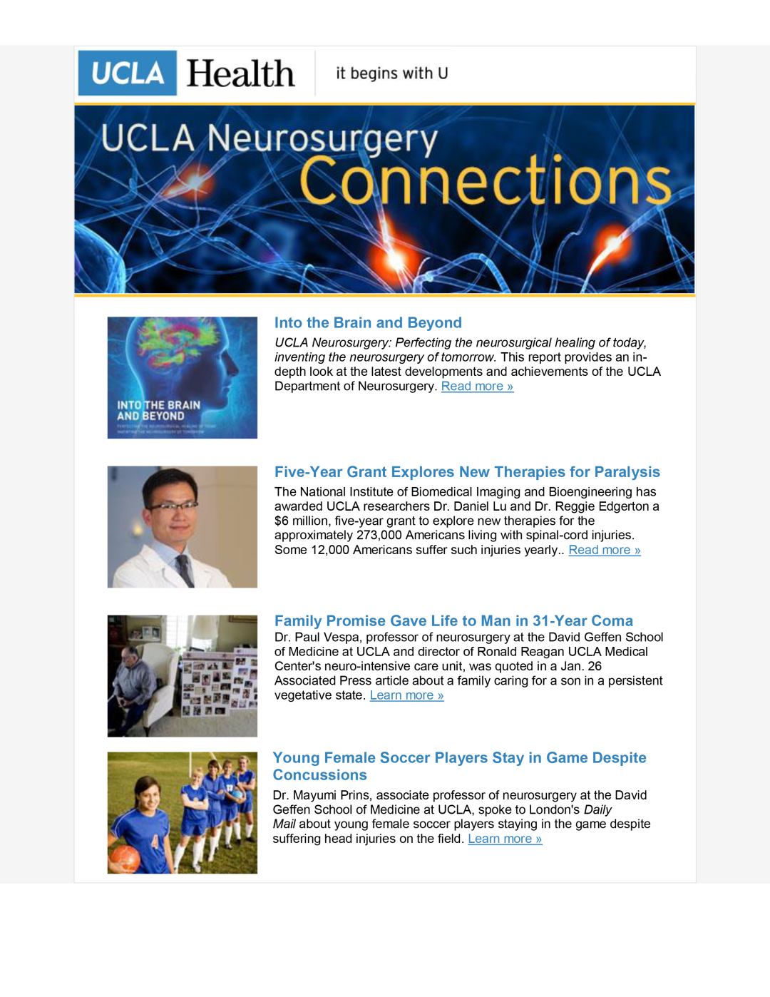 eNewsletters - Neurosurgery | UCLA Health