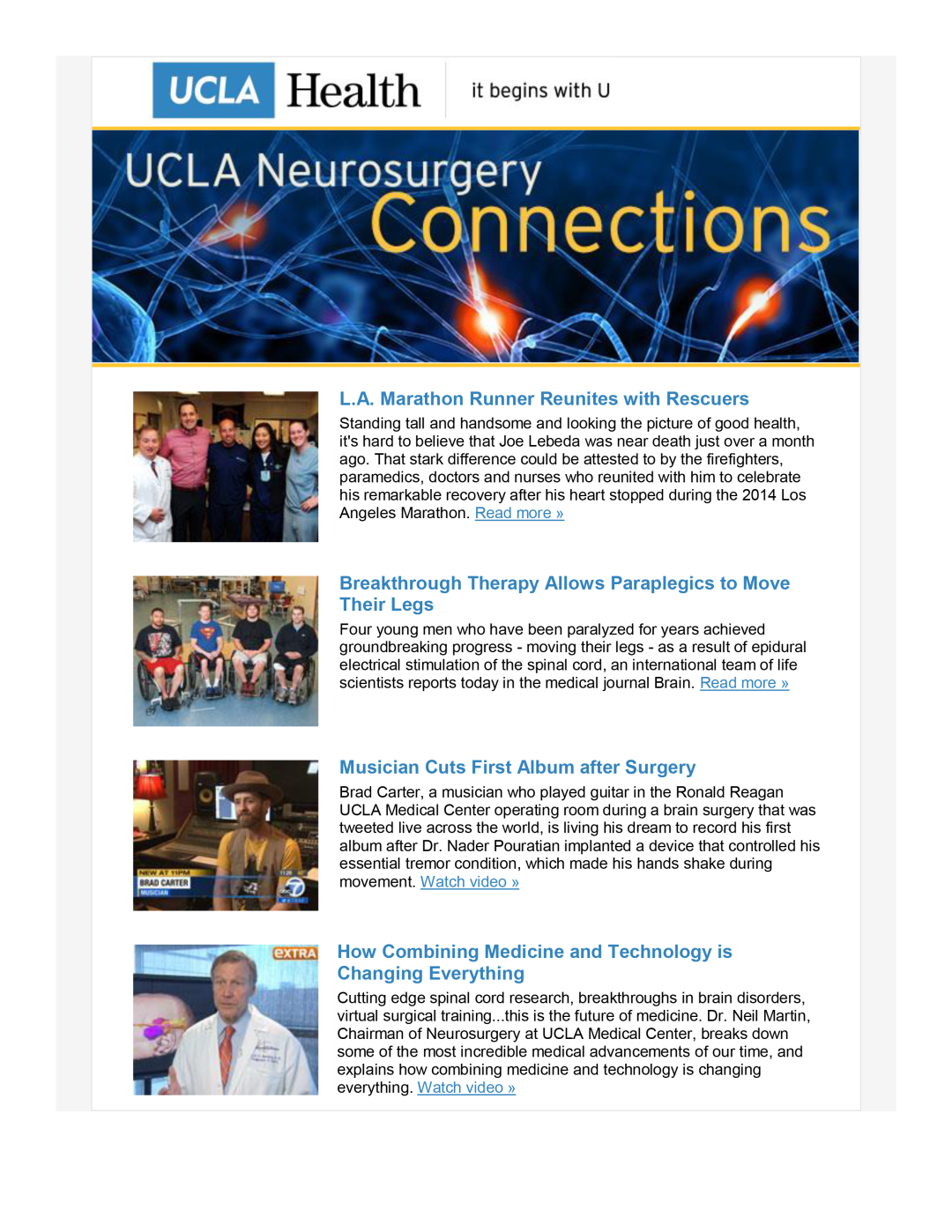 eNewsletters - Neurosurgery | UCLA Health