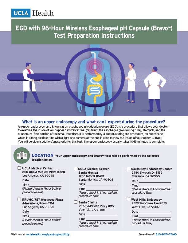 Preparing for Your Test - GI Motility | UCLA Health