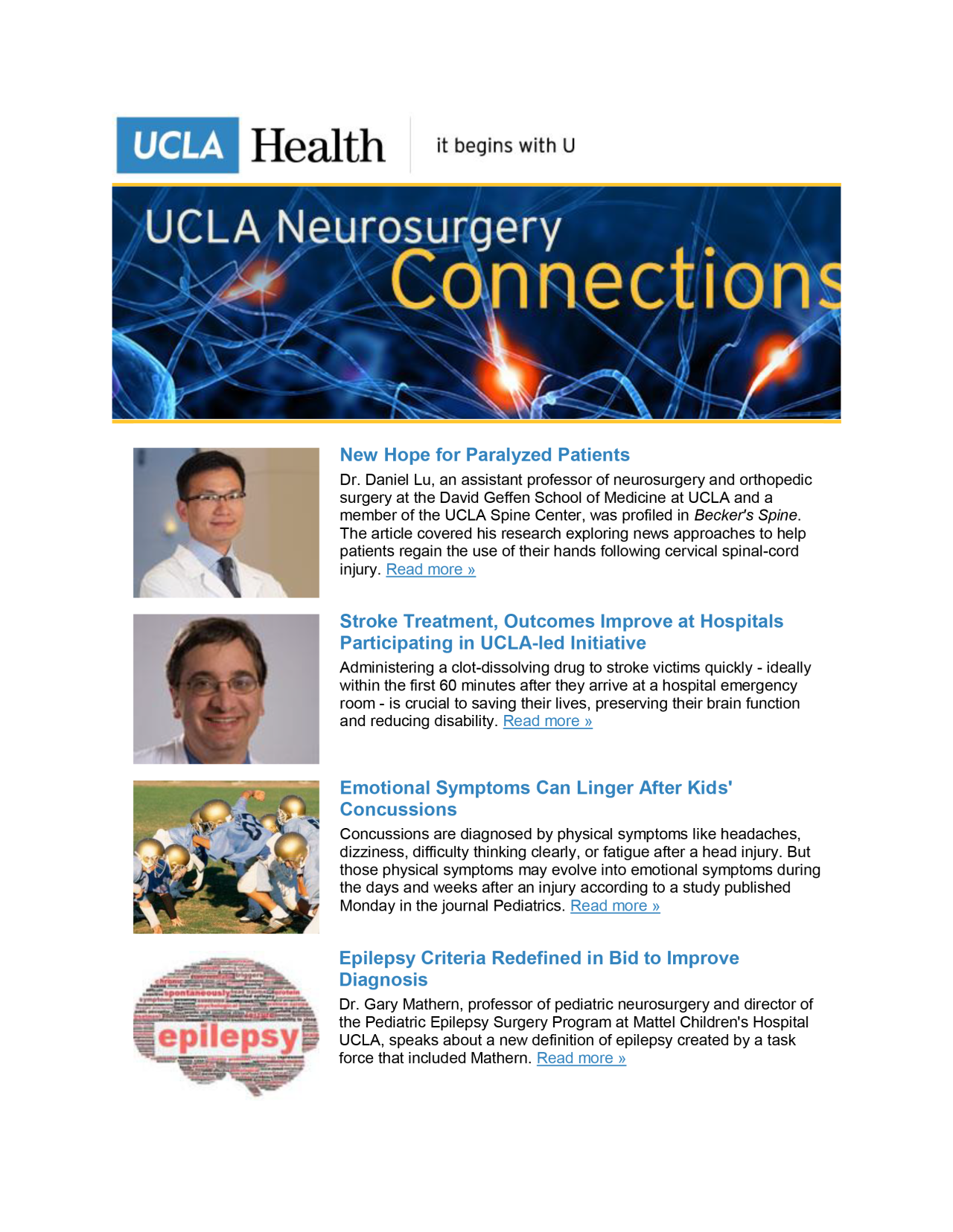 eNewsletters - Neurosurgery | UCLA Health