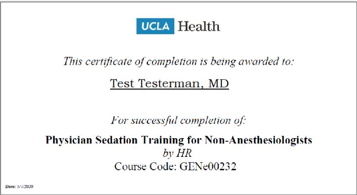 Physician Moderate Sedation - Medical & Professional Staff ...