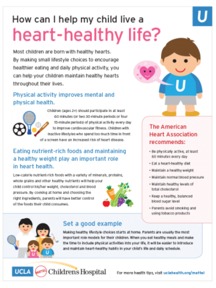 How can I help my child live a heart-healthy life? | UCLA Health